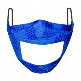 Geometric Blue Transparent Face Masks | Century Mask