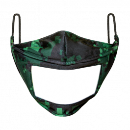 Green Camo Transparent Face Masks | Century Mask