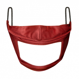 Red Solid Transparent Face Masks | Century Mask